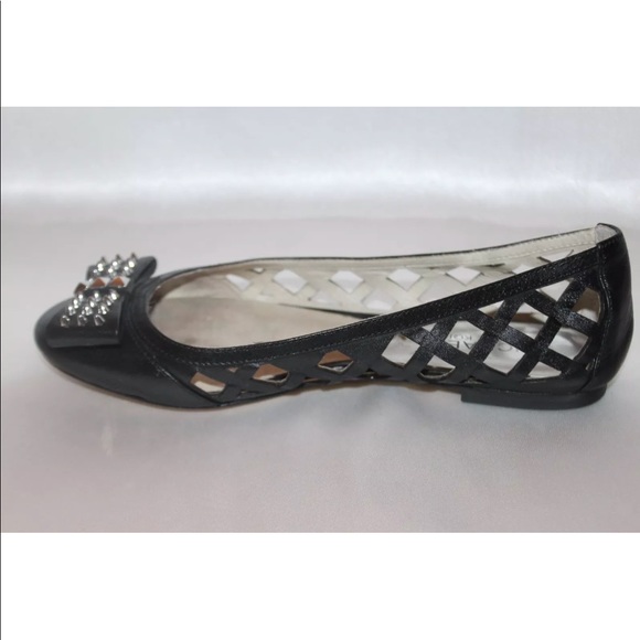 Michael Kors | Shoes | Michael Kors Cutout Leather Spike Bow Ballet ...